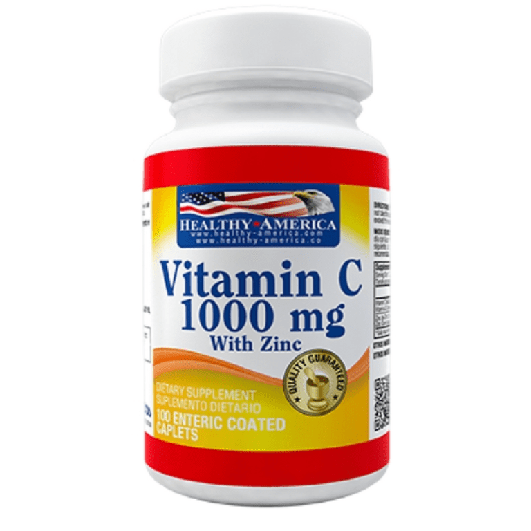 Vitamina C 1000 mg con Zinc 100 Tab Healthy America - Moli Natural