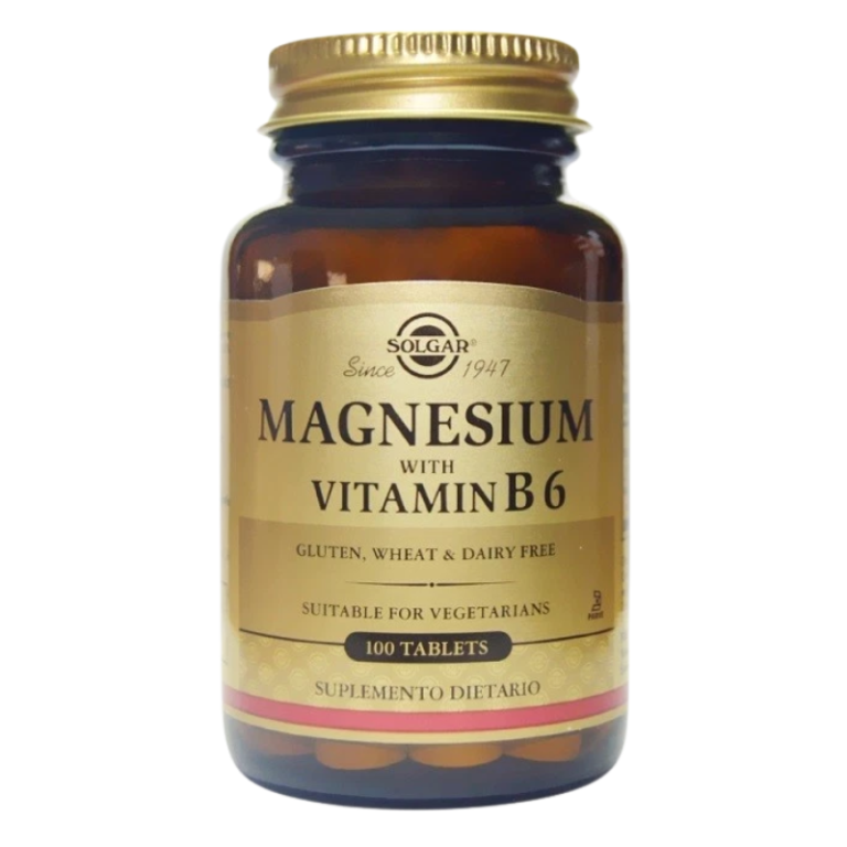 Magnesium (Magnesio) con Vitamina B6 100 Tab Solgar - Moli Natural